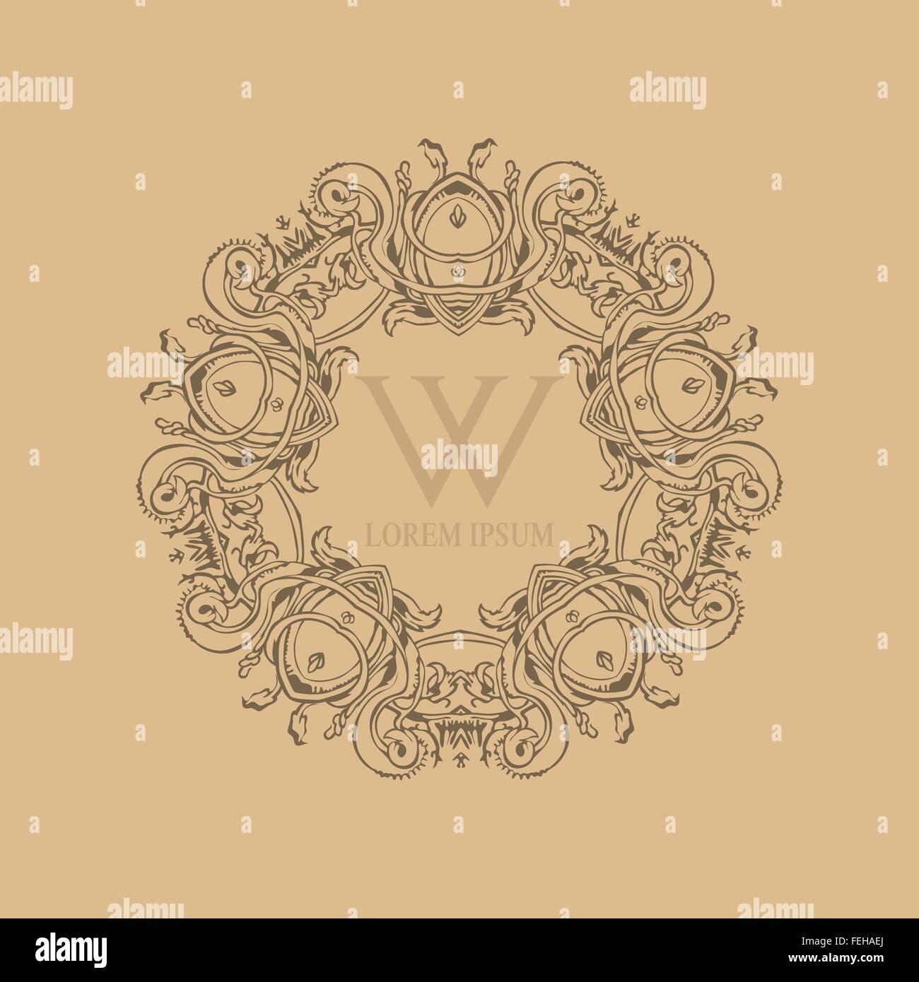 Calligraphic elegant floral monogram design Stock Vector Image & Art ...