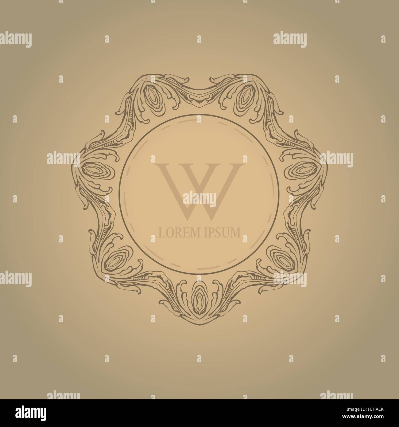 Monogram design hi-res stock photography and images - Alamy