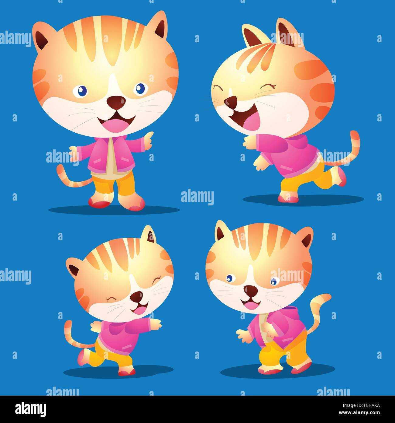 vector cute cartoon character element Illustration Stock Vector Image ...