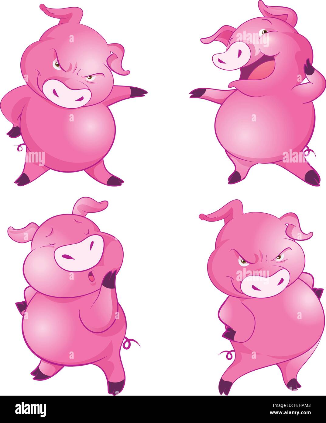 Pig cartoon face Cut Out Stock Images & Pictures - Alamy