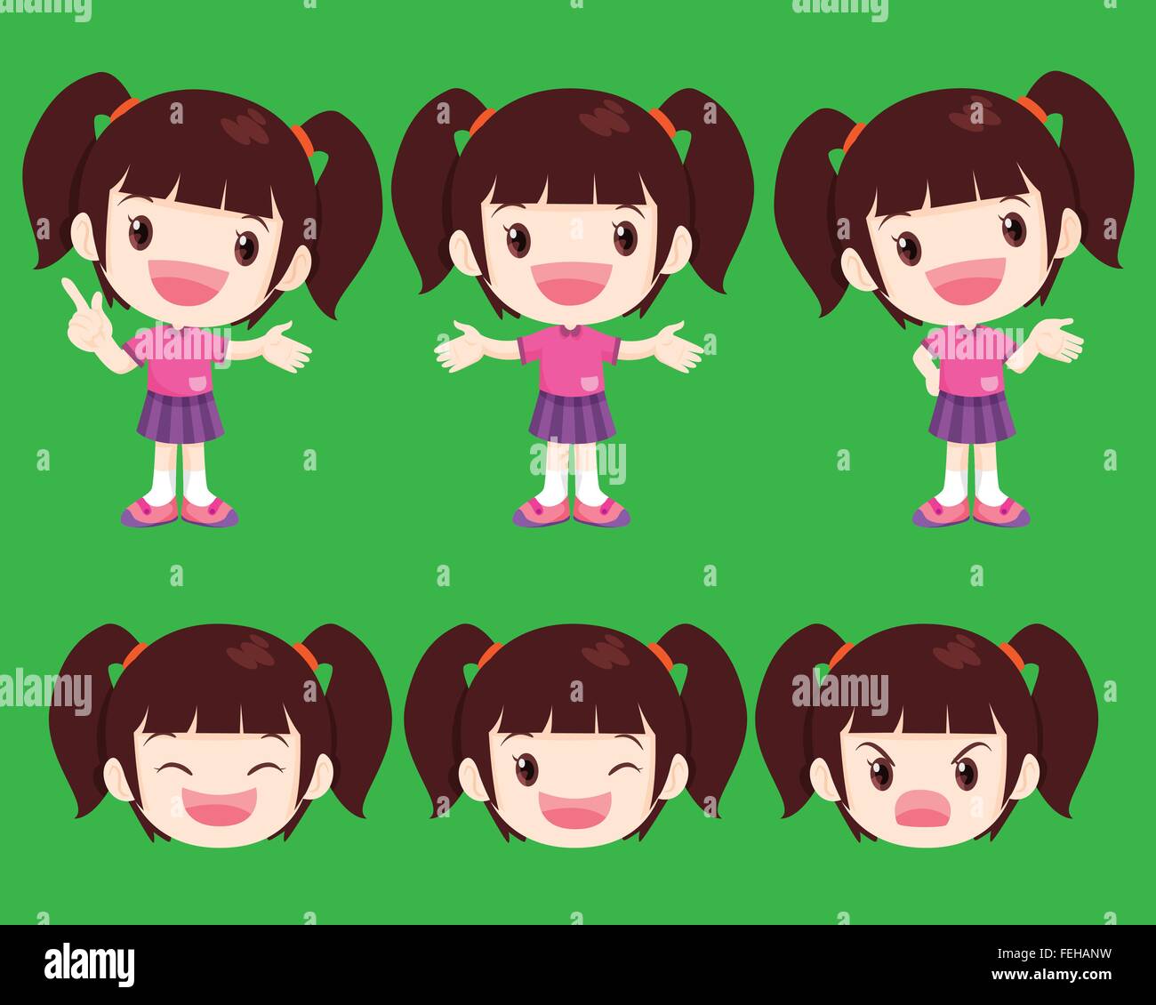 vector cute cartoon character element Illustration Stock Vector Image ...