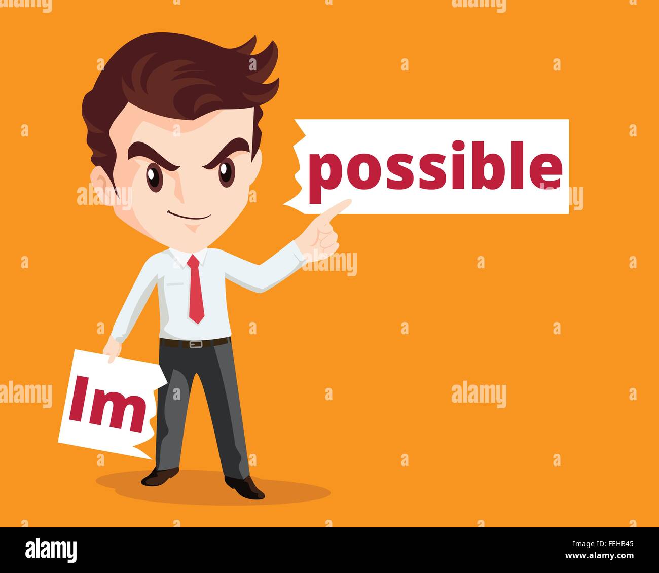 Vector business concept of Business man make possible by tear from the ...