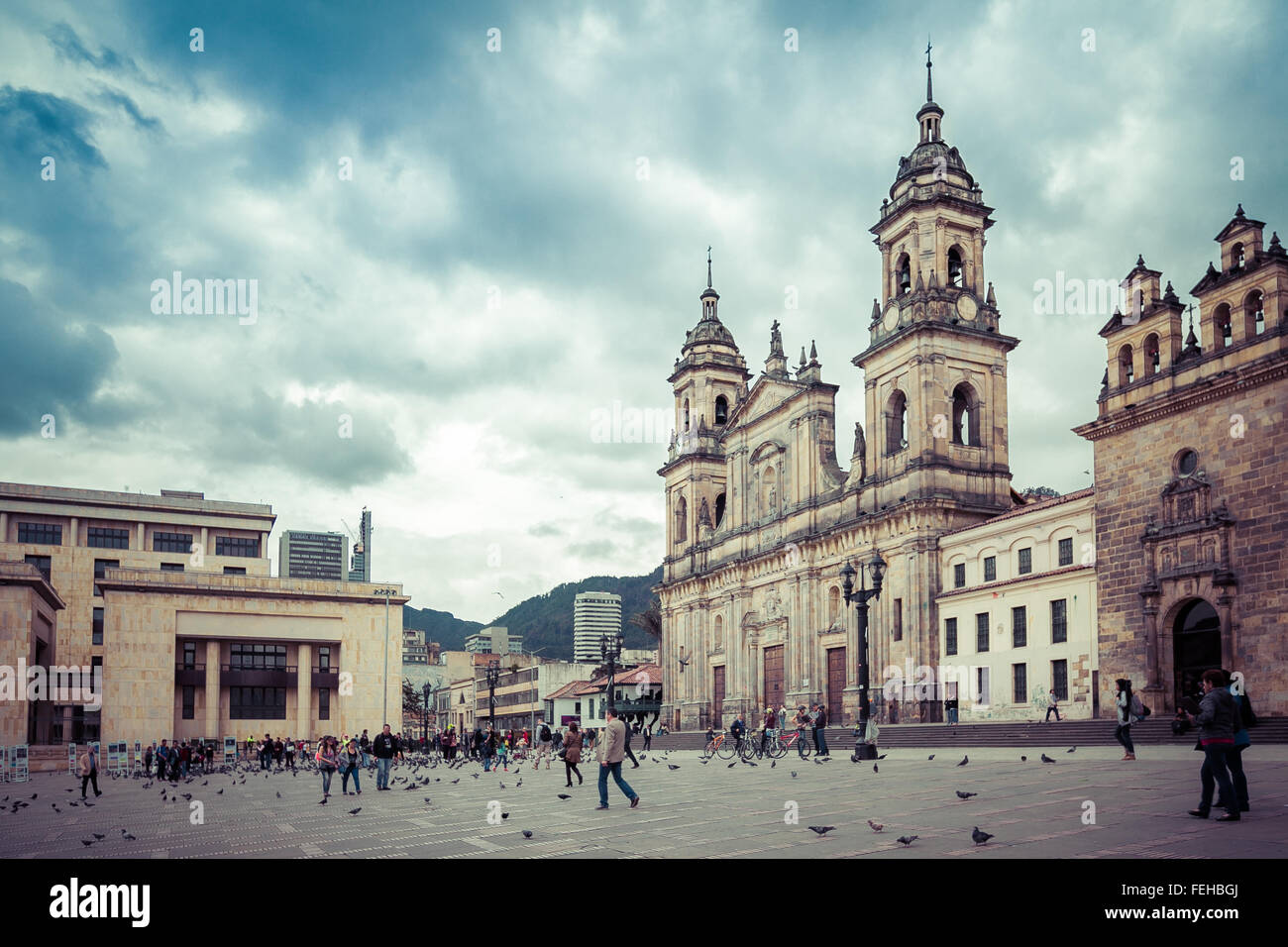 Bolivar square in Bogota, central square in Bogota, Colombia, Latin ...