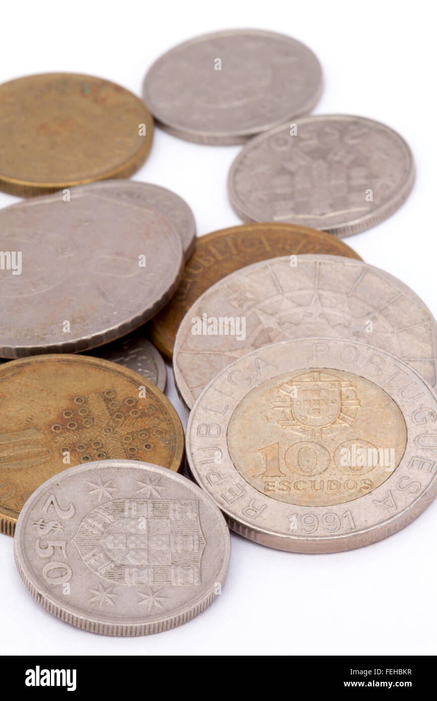 Old Portuguese Escudos coins - example of an out of date currency from ...