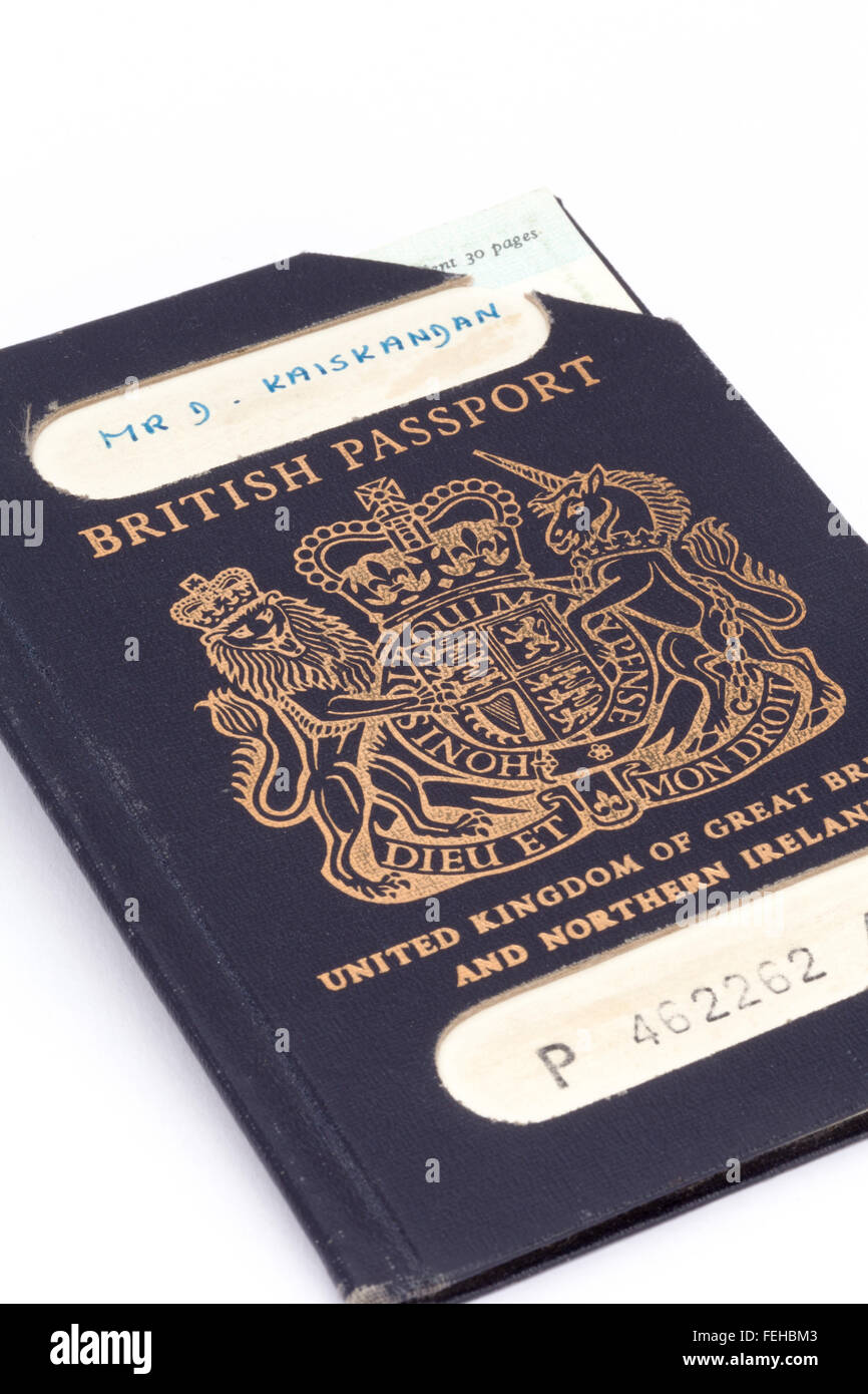 Old uk passport hi-res stock photography and images - Alamy