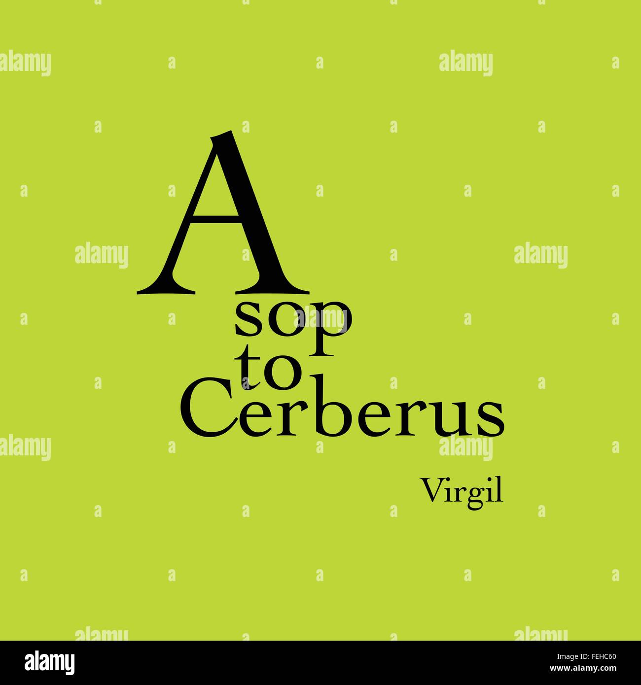 "A sop to Cerberus" Virgil Stock Vector Image & Art - Alamy