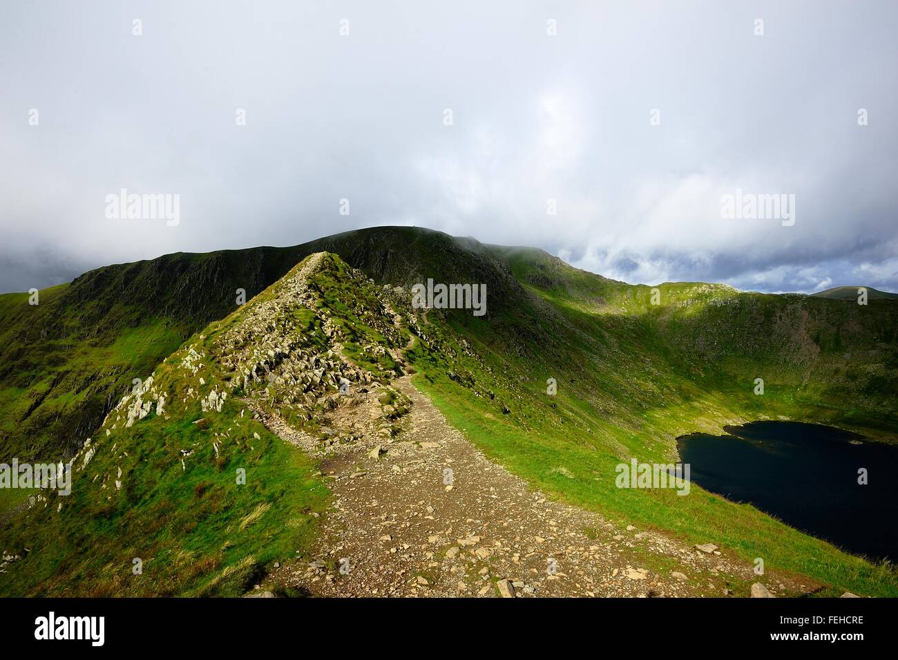 The track of Striding Edge to Helvellyn Stock Photo - Alamy