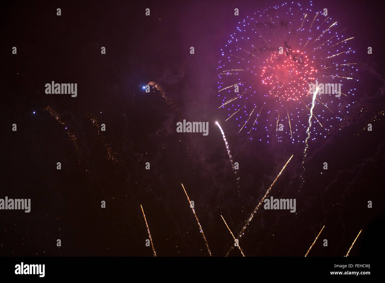 Fireworks in sky Stock Photo - Alamy
