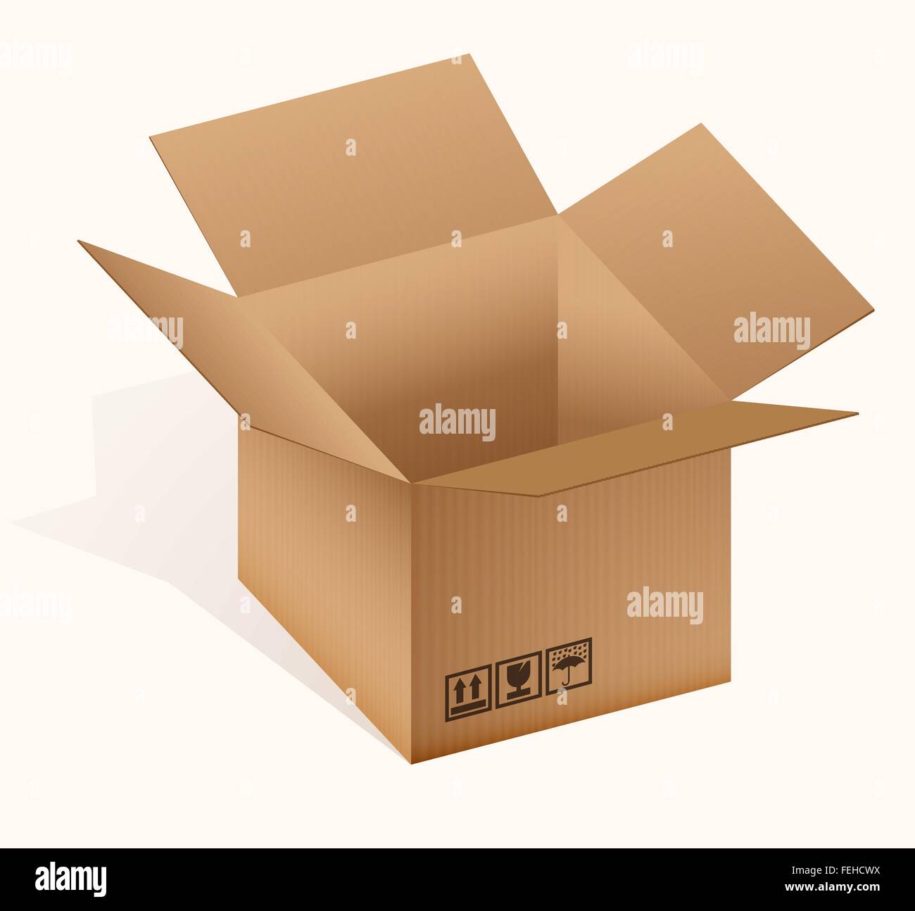 Open cardboard box Stock Vector Image & Art - Alamy