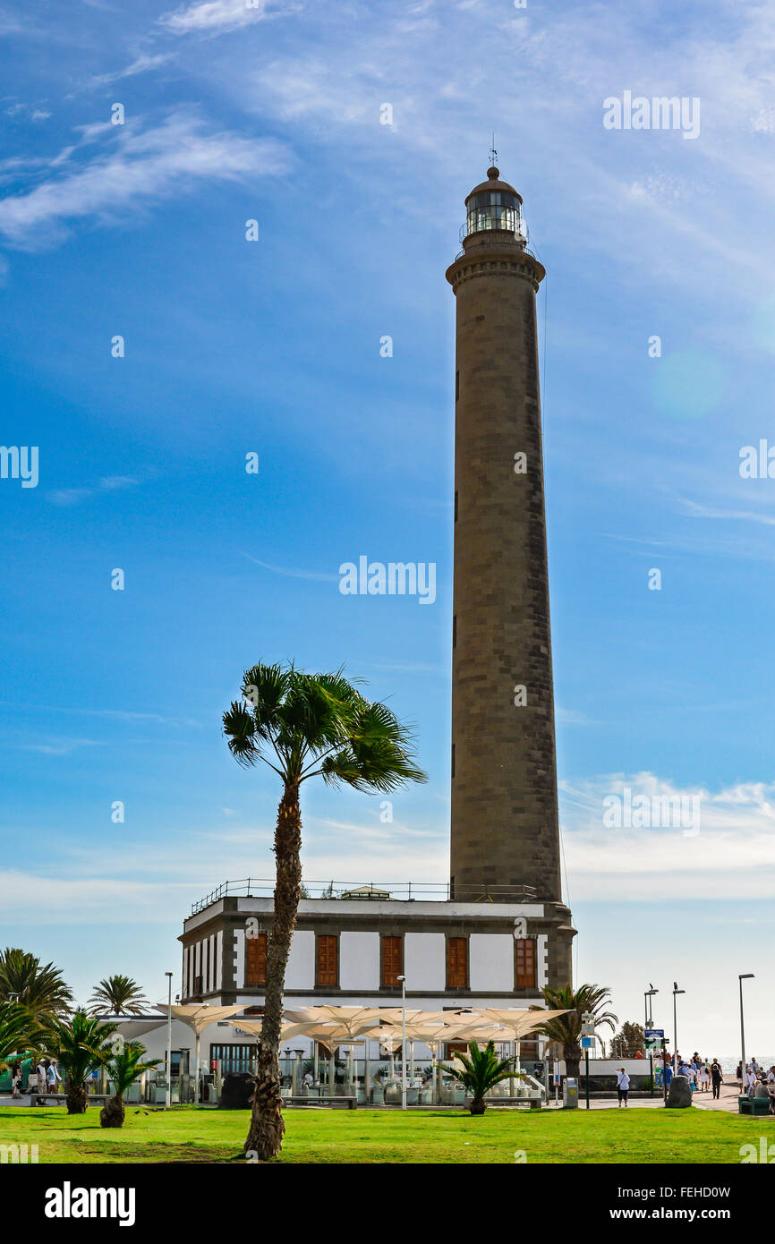Lighthouse in Maspalomas (Faro de Maspalomas) on Grand Canary (Gran ...