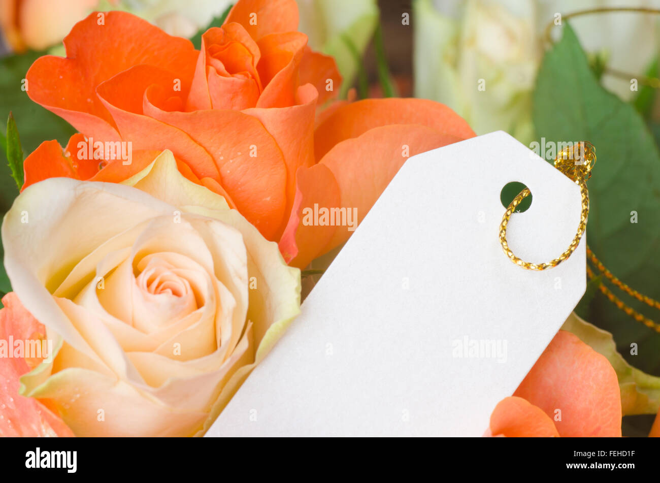 Roses bouquet tag hi-res stock photography and images - Alamy