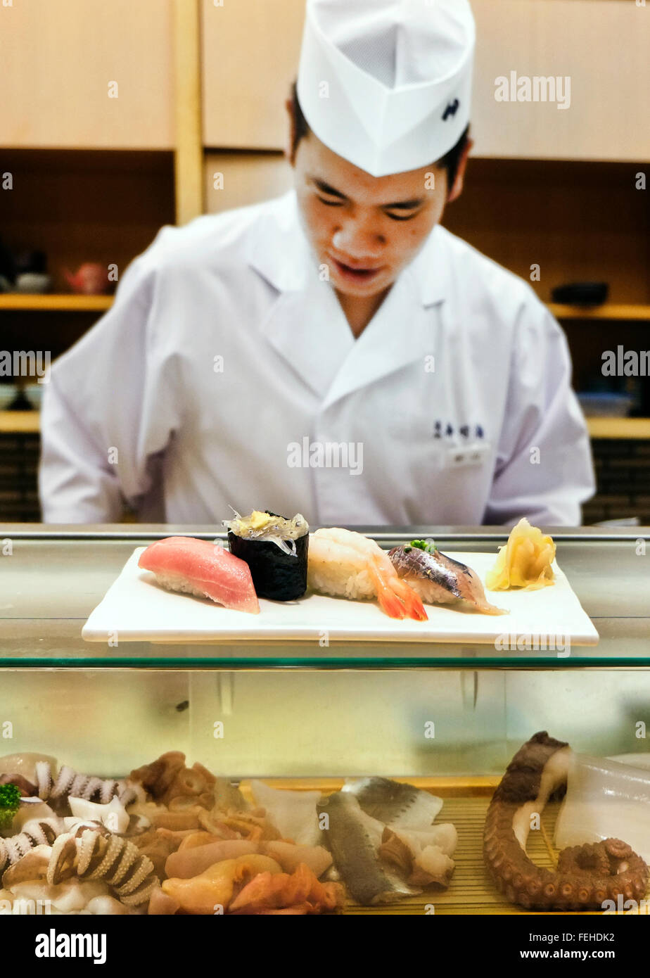sushi, Japan, cook, food, restaurant Stock Photo - Alamy