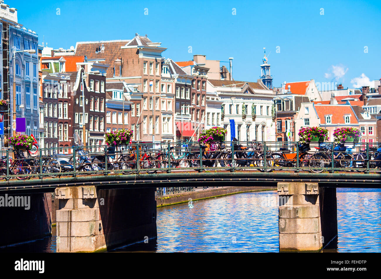 Traditional dutch medieval houses in Amsterdam, Netherlands Stock Photo ...