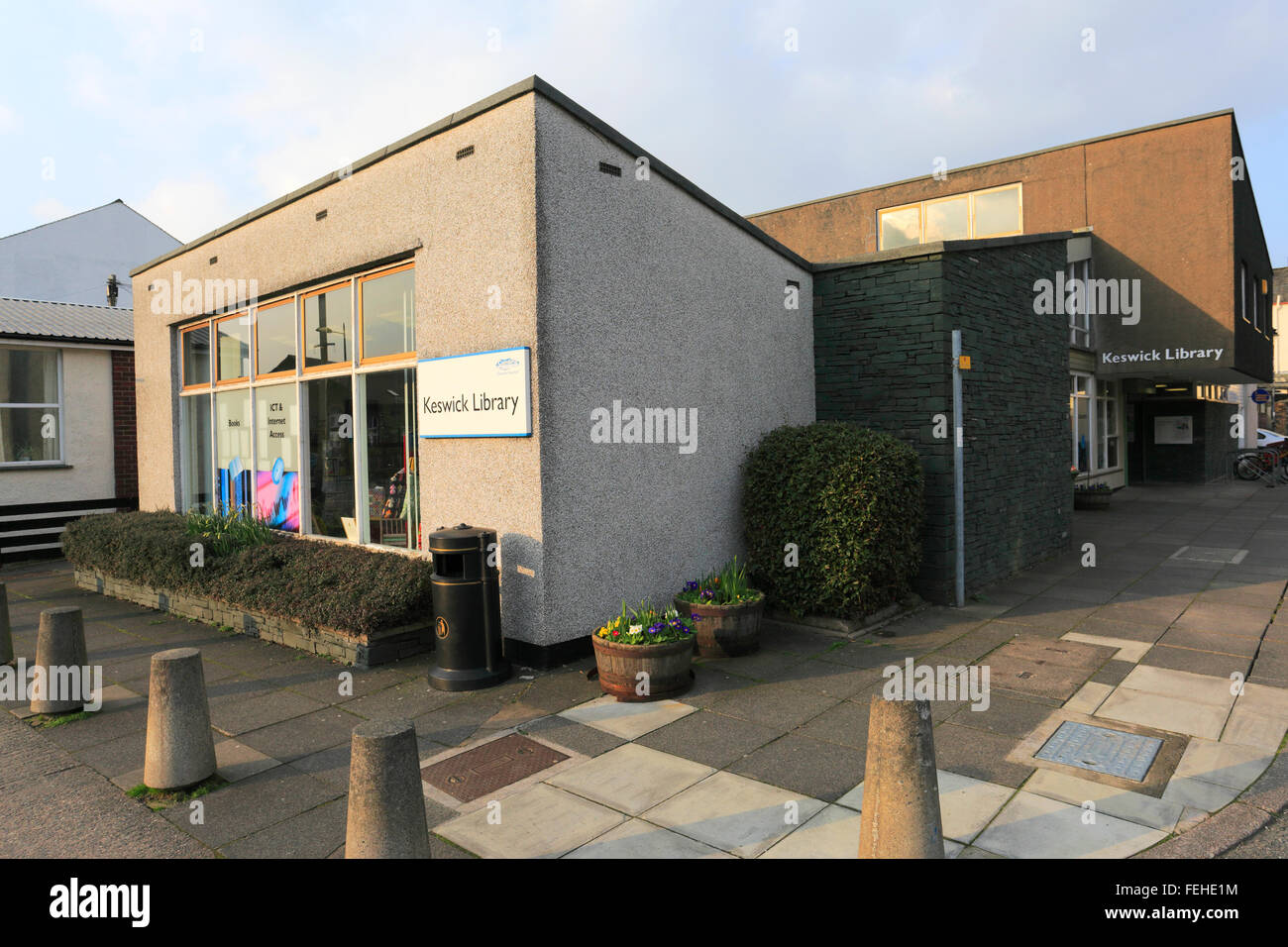 Keswick Library, Keswick town, Lake District National Park, Cumbria ...