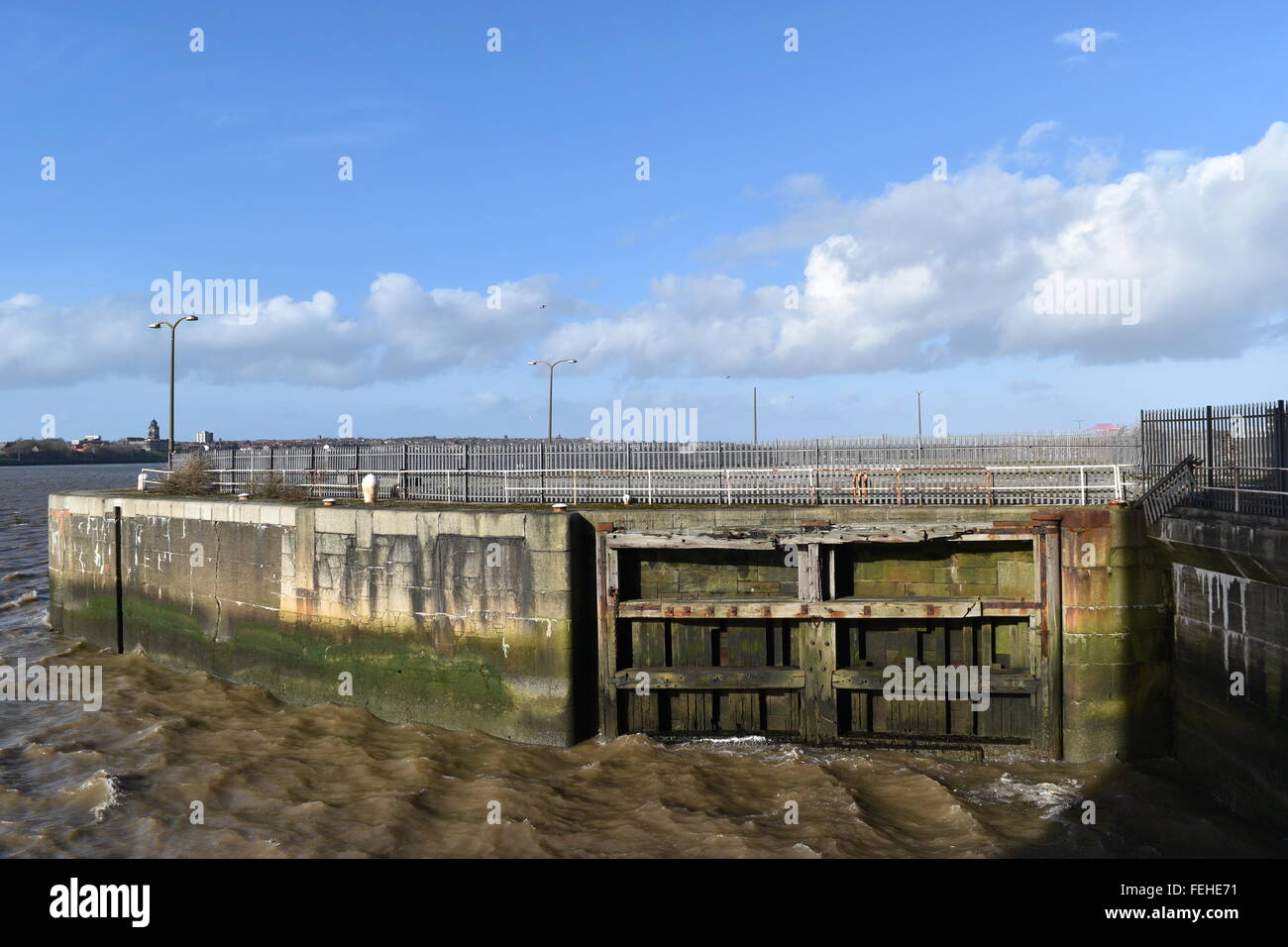 Salthouse Dock/East Princes Dock, Liverpool looking northwards Stock ...