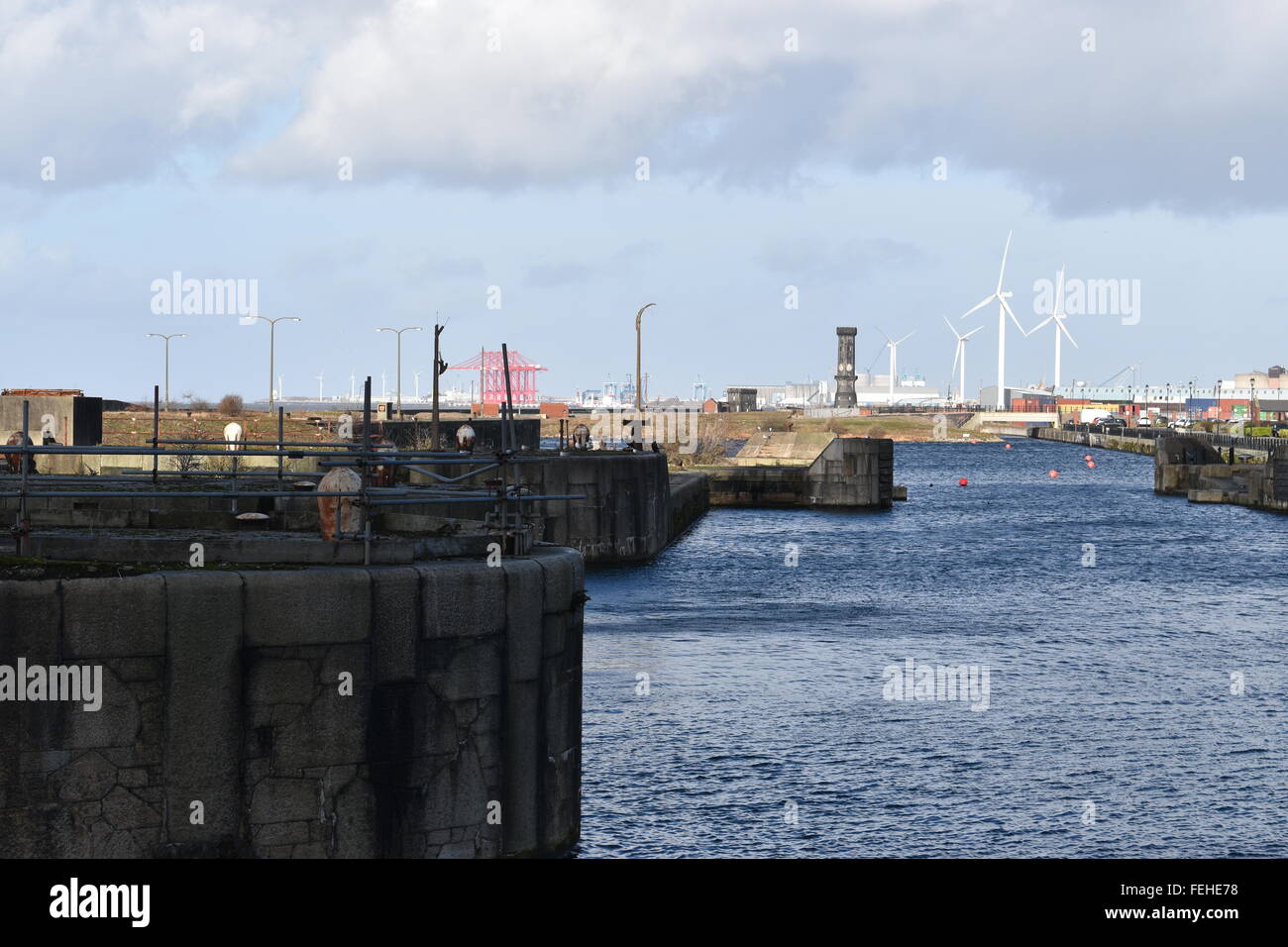 Salthouse Dock/East Princes Dock, Liverpool looking northwards Stock ...