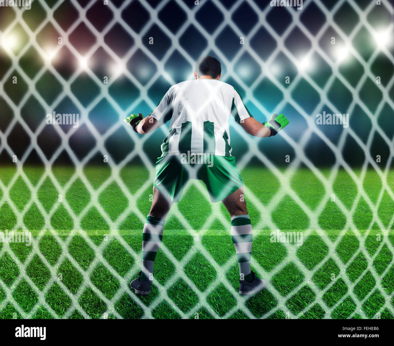 Goalkeeper on the field Stock Photo - Alamy