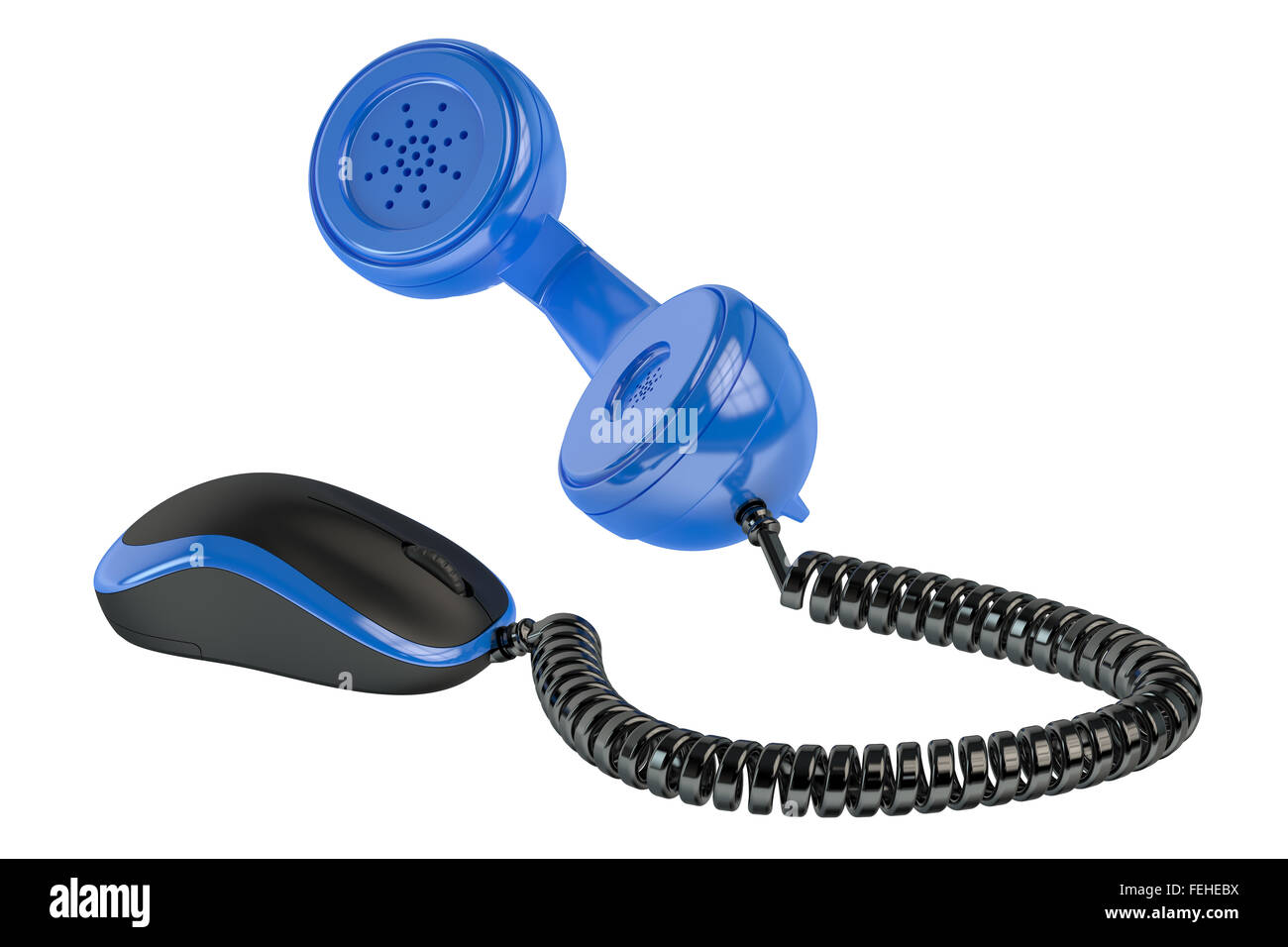 Internet phone calls concept isolated on white background Stock Photo ...