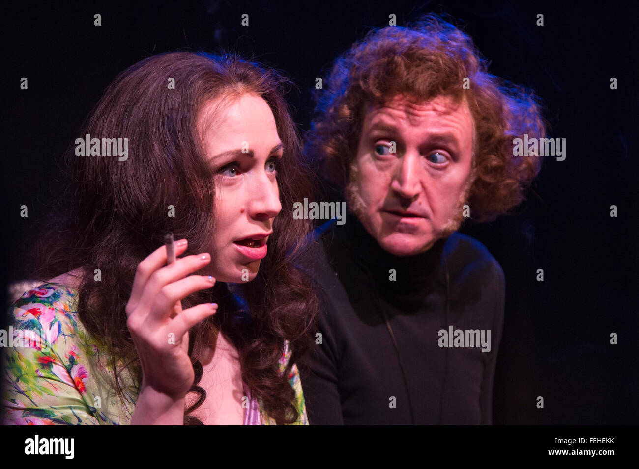 David Boyle as Marty Feldman and Rebecca Vaughan as Lauretta Feldman ...