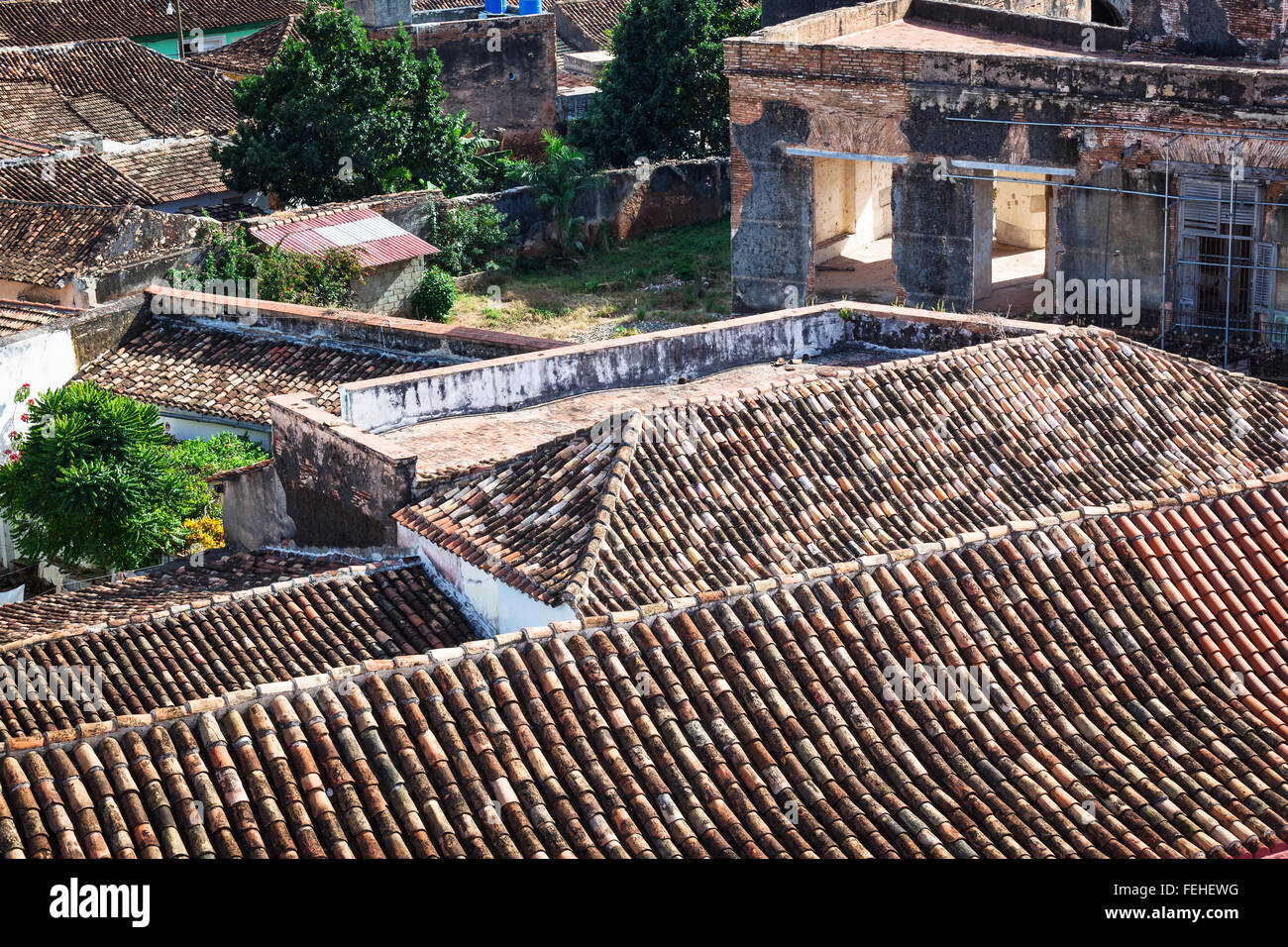 beautiful tiled roofs in the city Stock Photo - Alamy