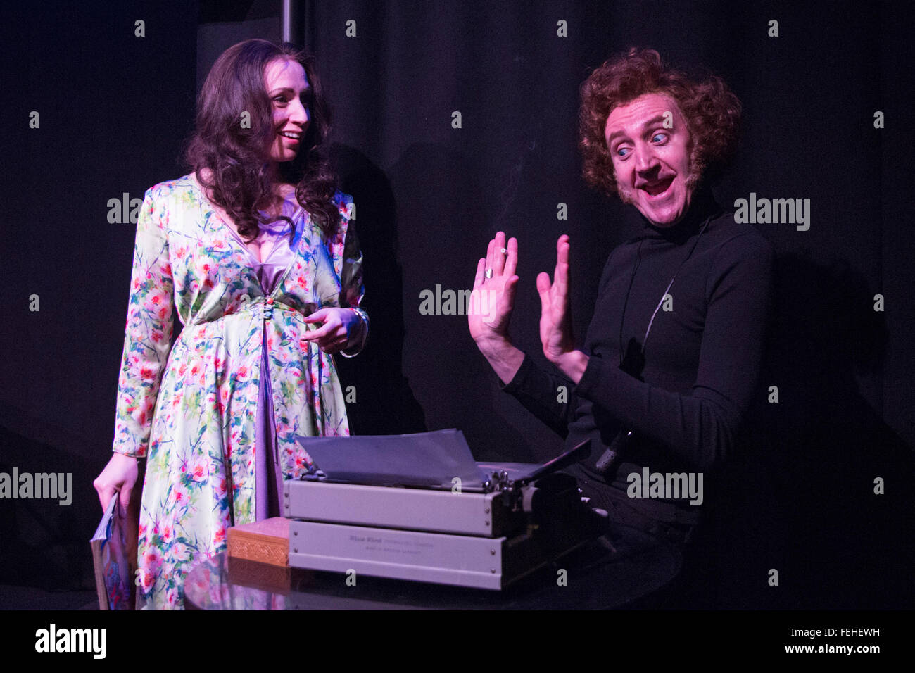 David Boyle as Marty Feldman and Rebecca Vaughan as Lauretta Feldman ...