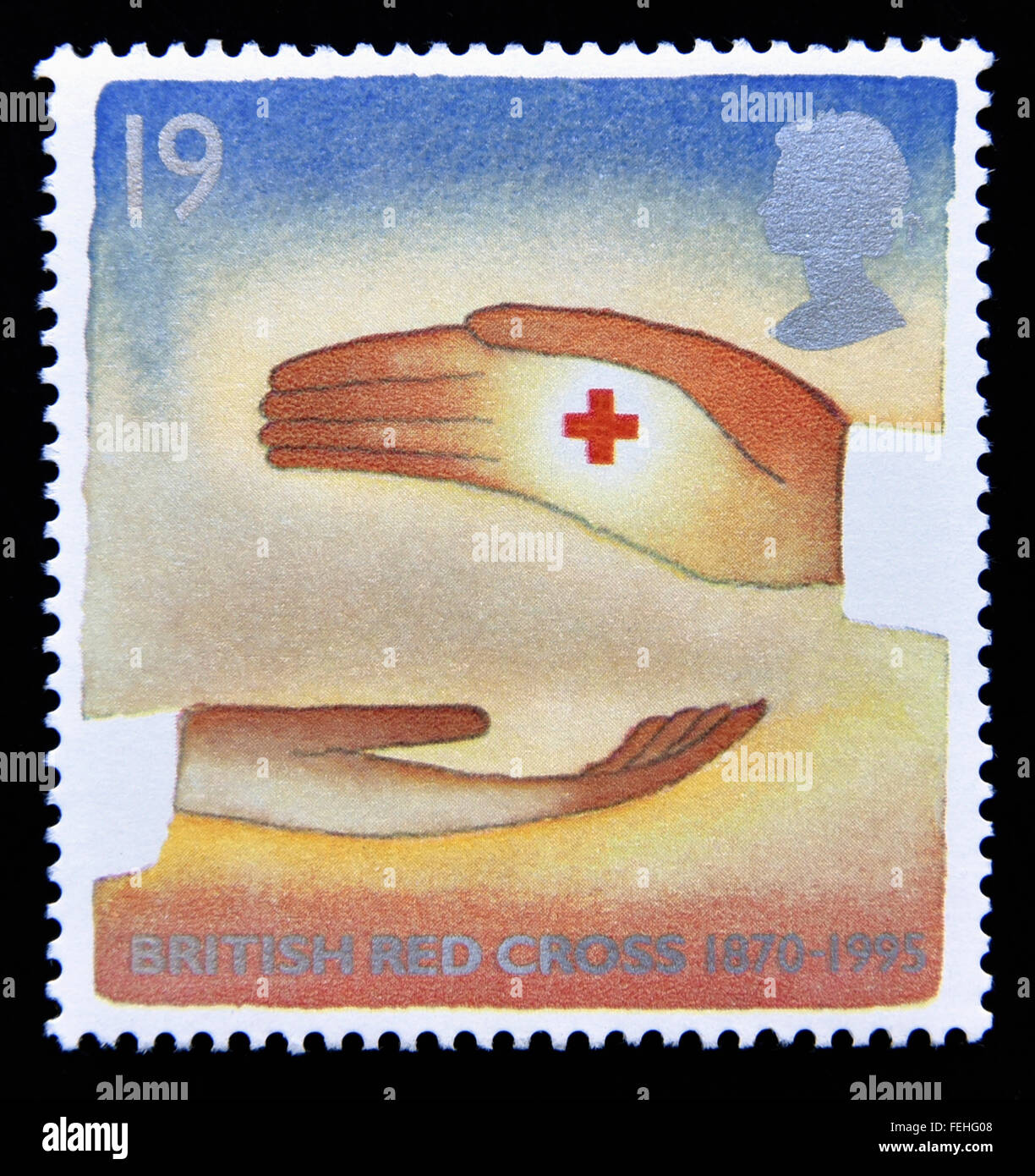 Postage stamp. Great Britain. Queen Elizabeth II. 1995. Europa. Peace ...