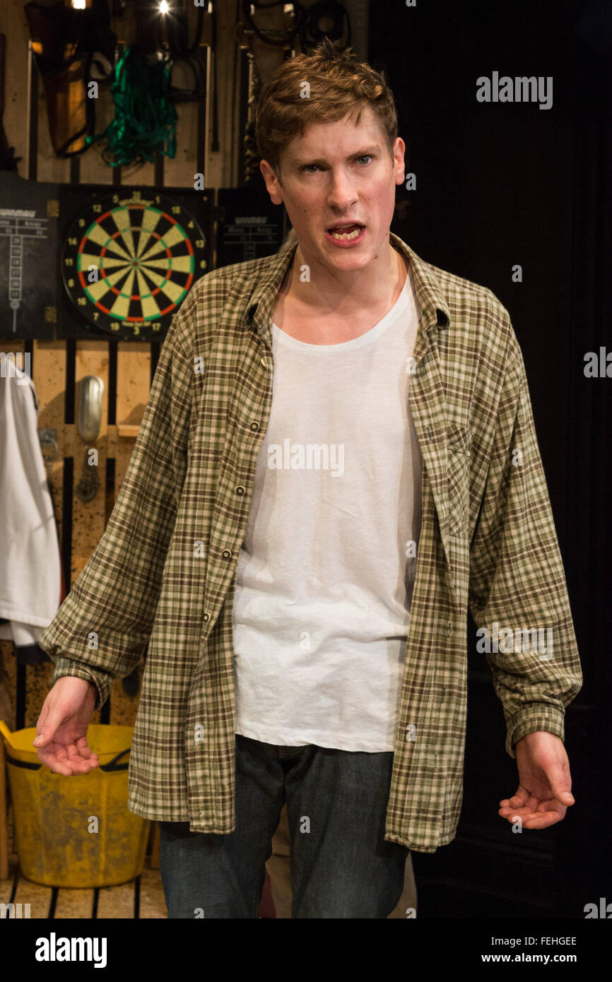 London, UK. 2 February 2016. Actor Dan Parr. The play Weald by Daniel ...