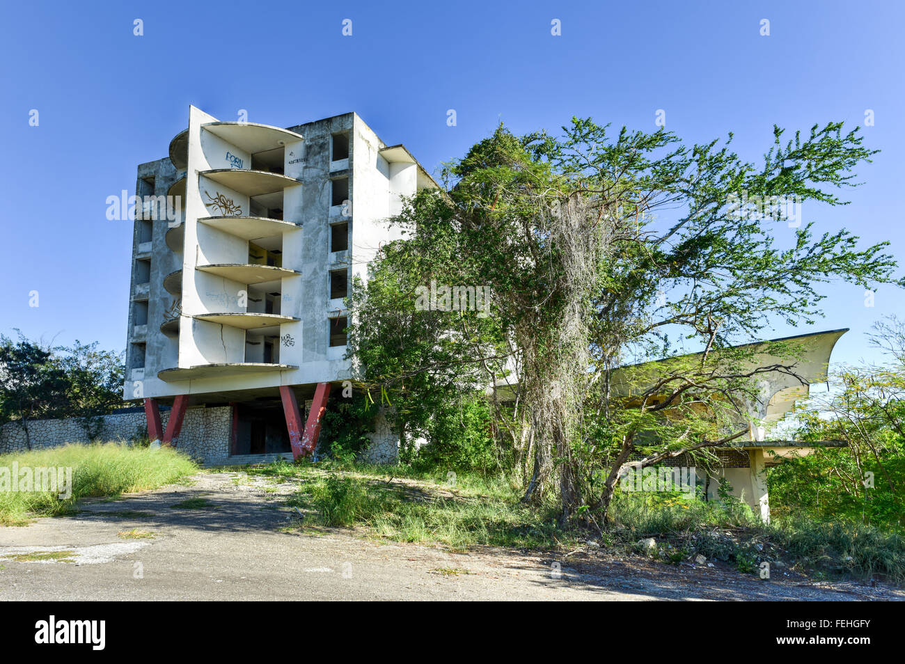 The Hotel Ponce Intercontinental is an abandoned hotel with a still ...