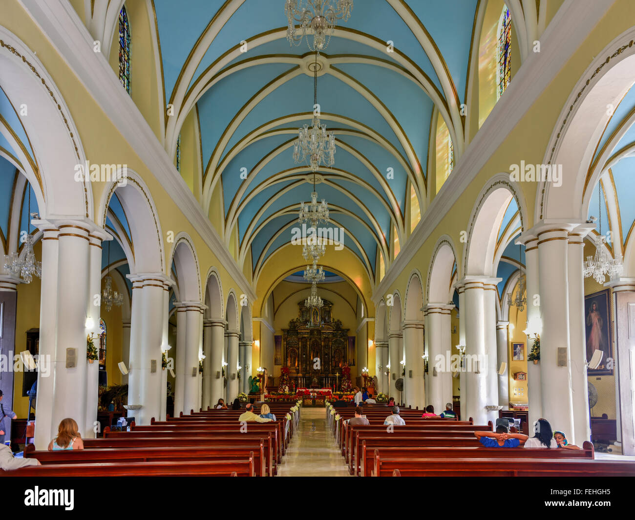 Interior catholic church la guadalupe hi-res stock photography and ...