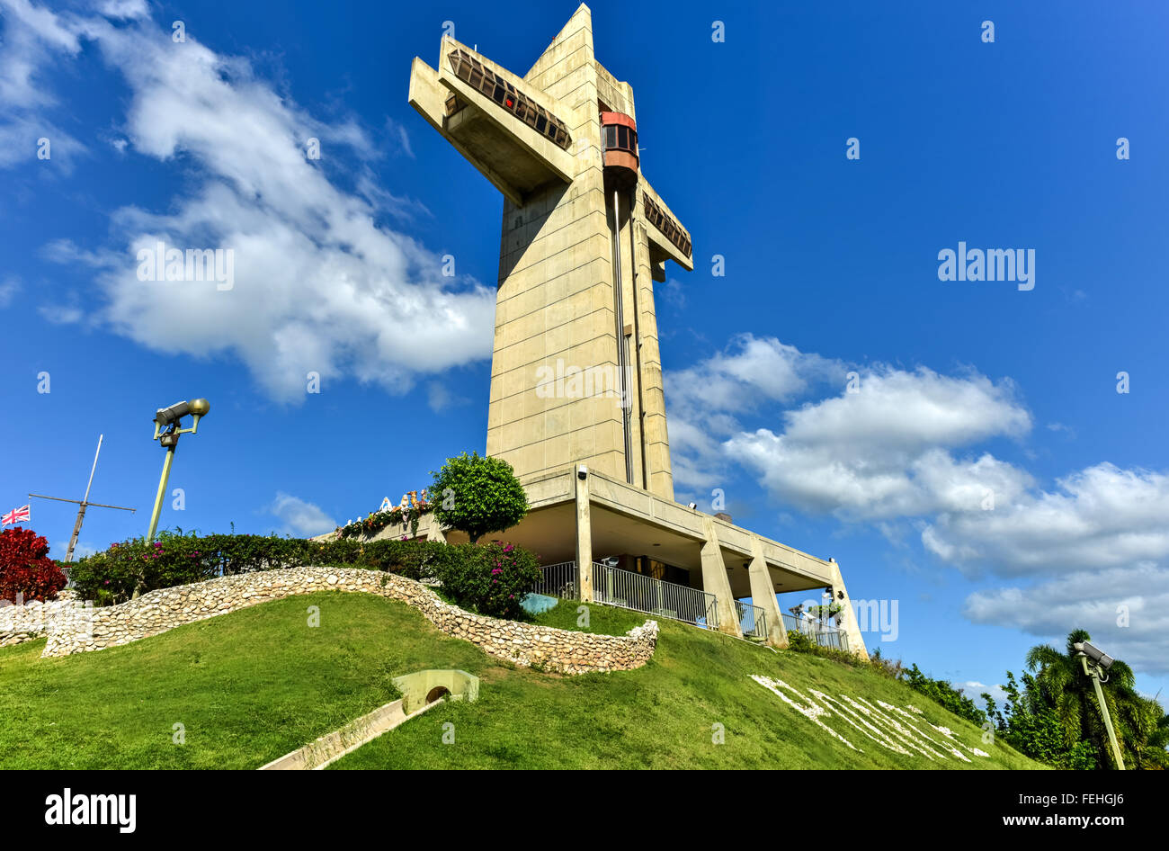 Watchman Cross in Ponce, Puerto Rico. It is a 100-foot-tall cross ...