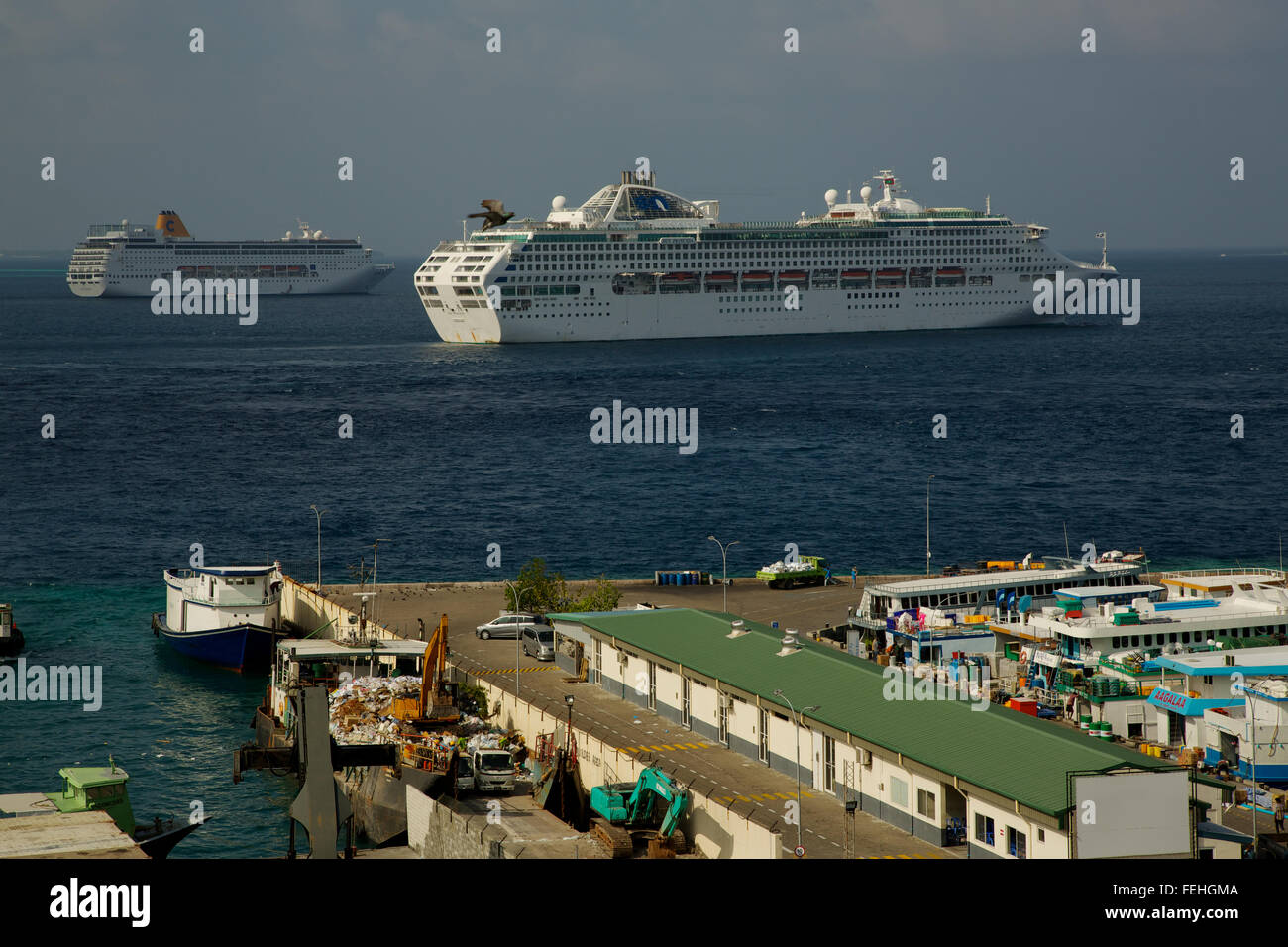 Male harbour, Male capitol city of the republic of Maldives Stock Photo ...