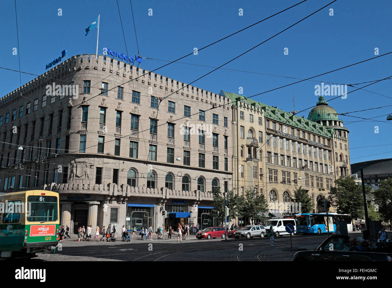 Impressive architecture in the city centre, Helsinki, Finland Stock ...