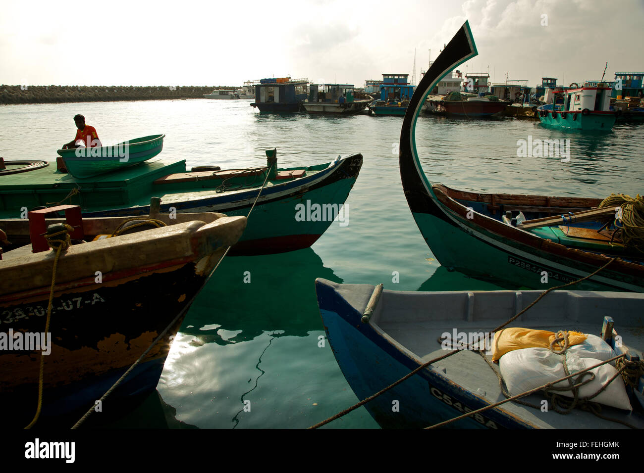 Male harbour, Male capitol city of the republic of Maldives Stock Photo ...