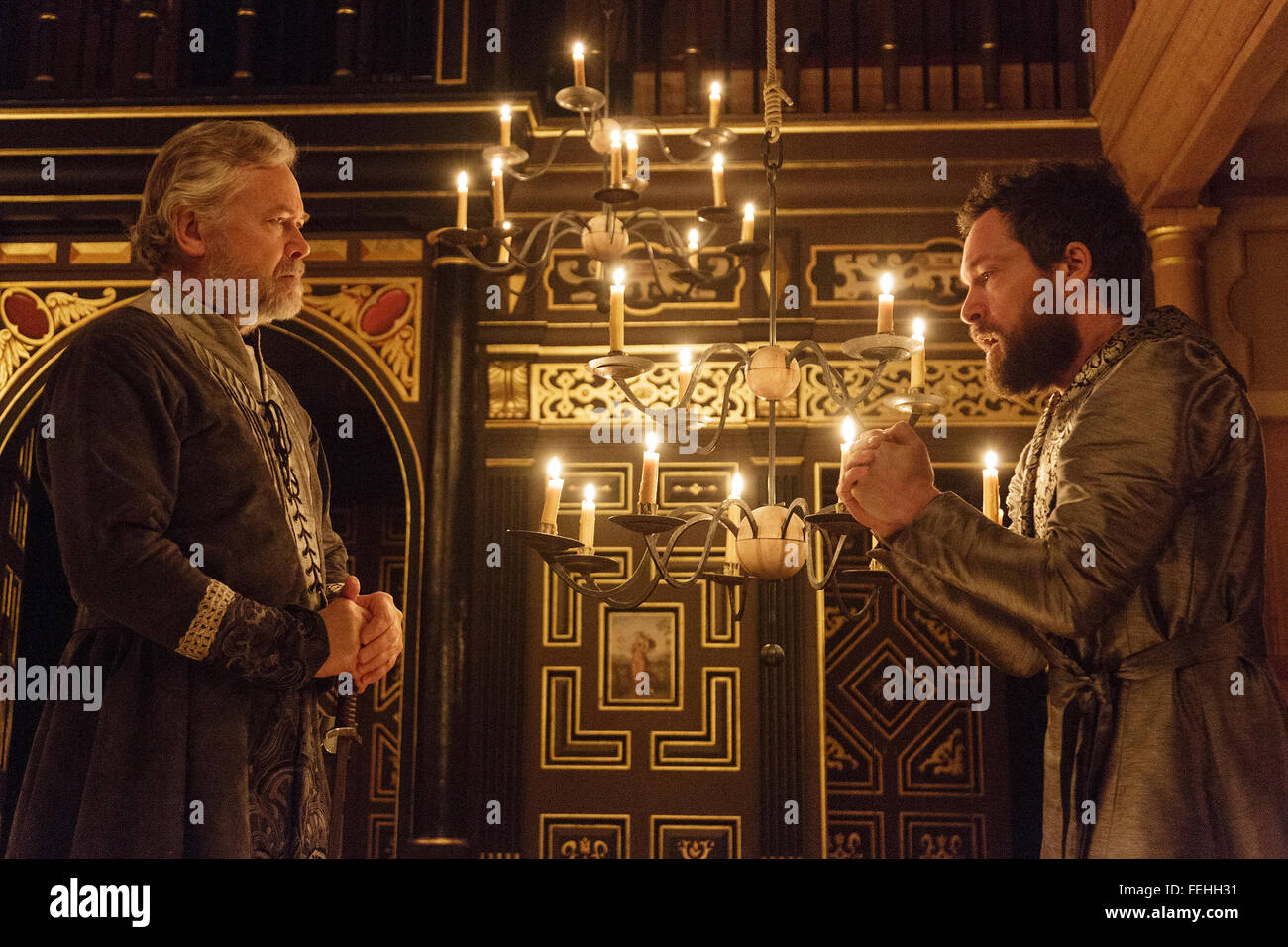 London, UK. 3 February 2016. L-R: David Yelland as Antigonus and John ...