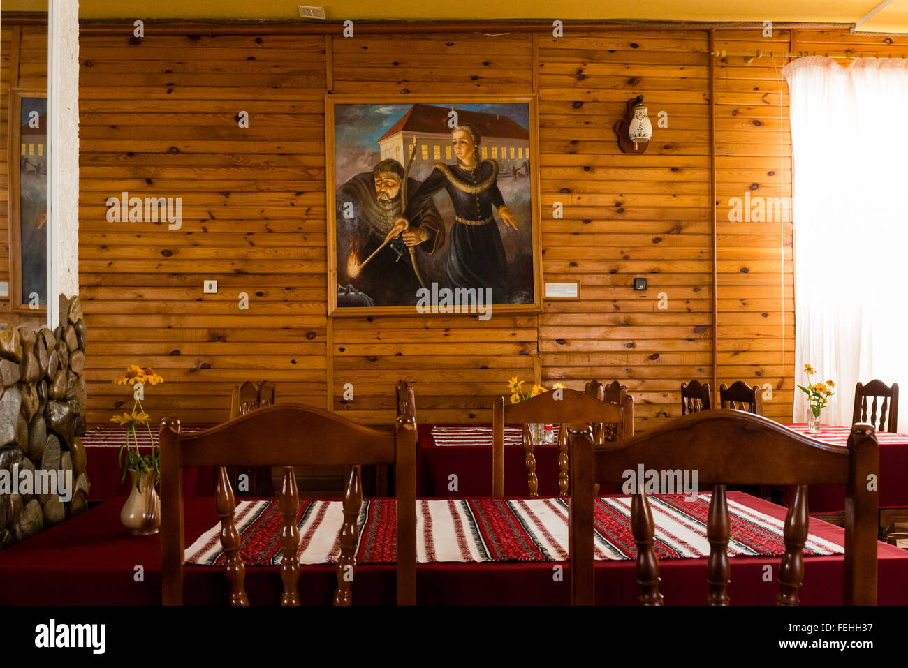 Interior of a Ukrainian restaurant in Dubno, Rovno Region, Ukraine ...