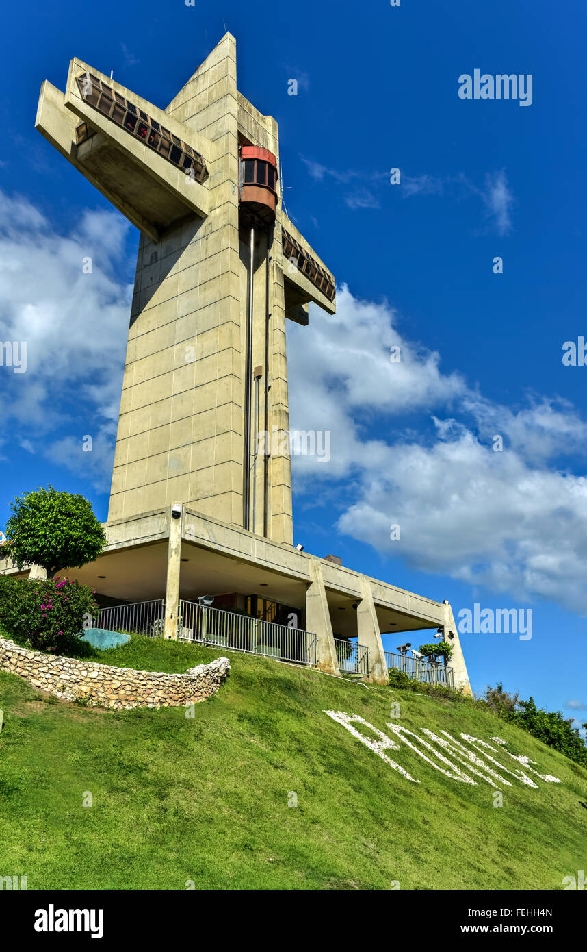 Watchman Cross in Ponce, Puerto Rico. It is a 100-foot-tall cross ...
