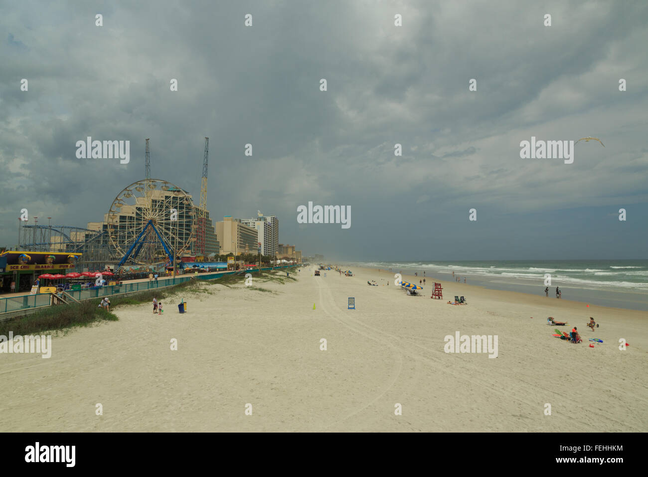 A photograph of Daytona Beach in Volusia County, Florida, United States ...