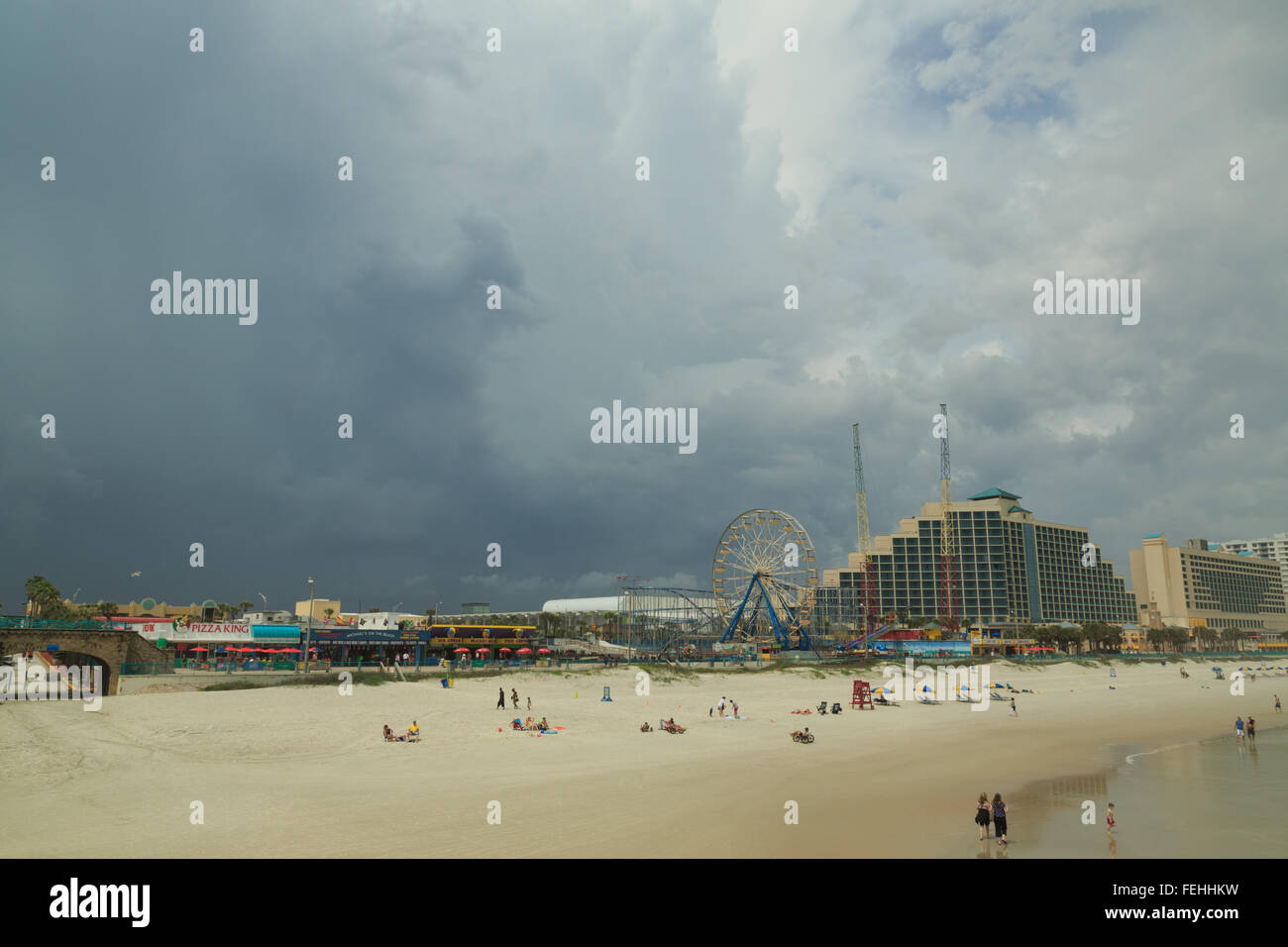 A photograph of Daytona Beach in Volusia County, Florida, United States ...