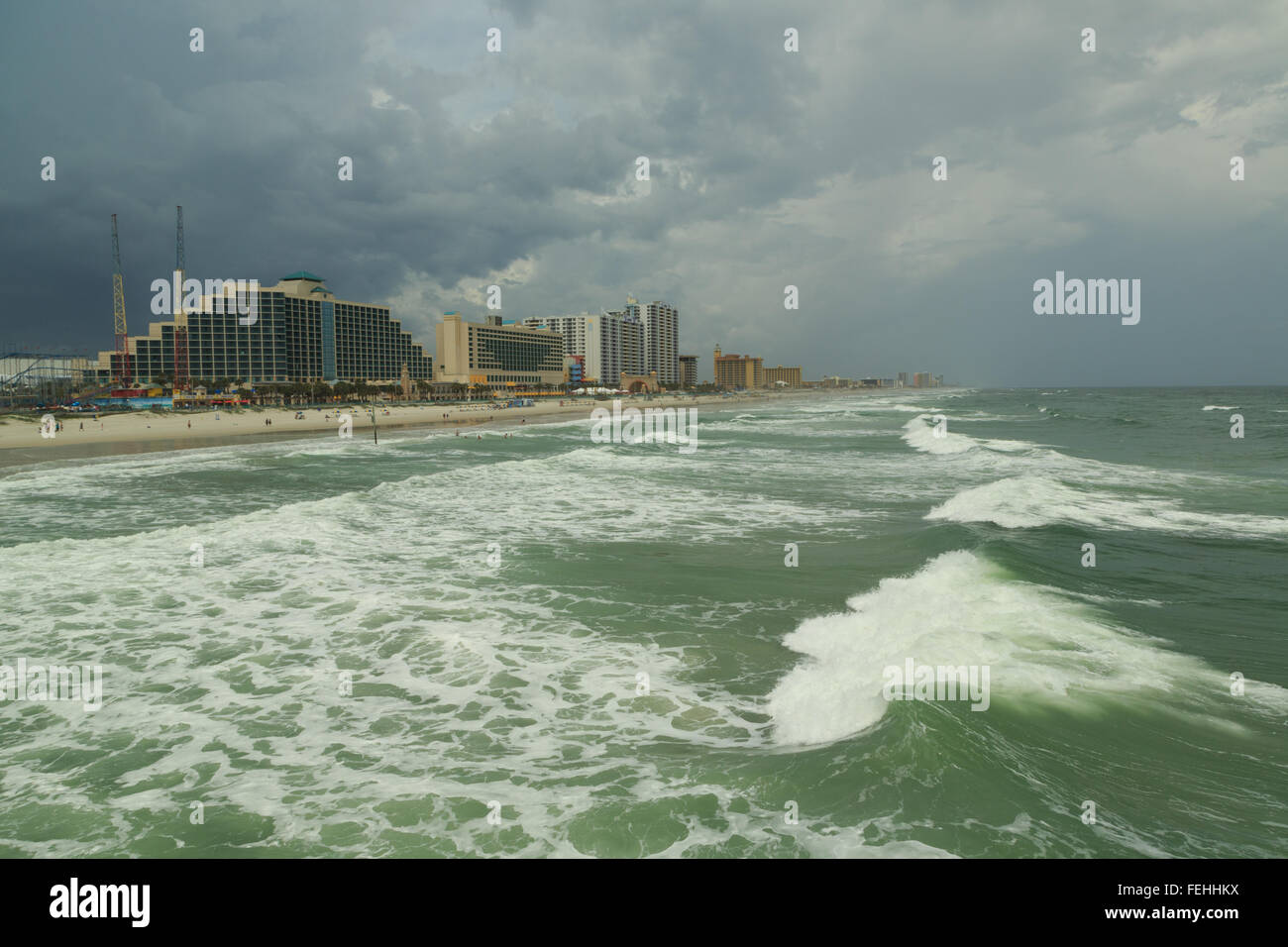 A photograph of Daytona Beach in Volusia County, Florida, United States ...