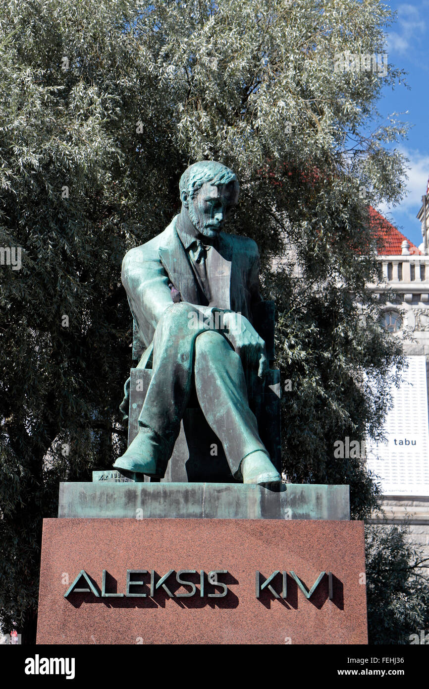 Bronze memorial statue of Aleksis Kivi (by Wäinö Aaltonen), Finland's ...