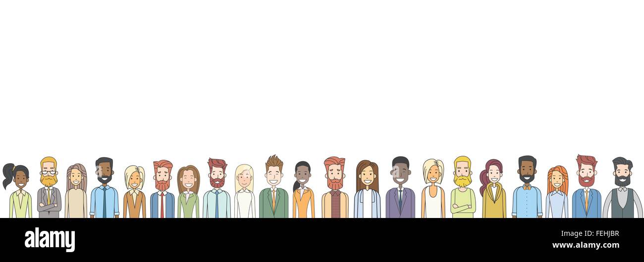 Hispanic crowd Stock Vector Images - Alamy