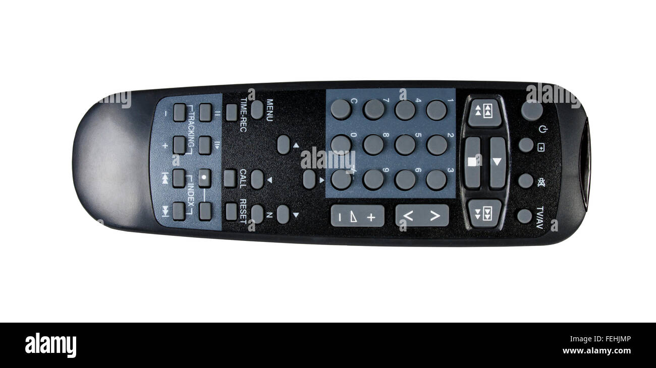 TV remote control isolated on white background Stock Photo - Alamy