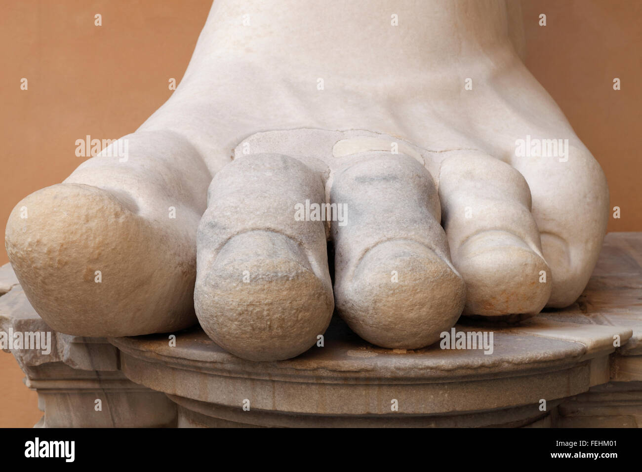 The foot was a part of the statue of the Roman Emperor Constantine; it ...