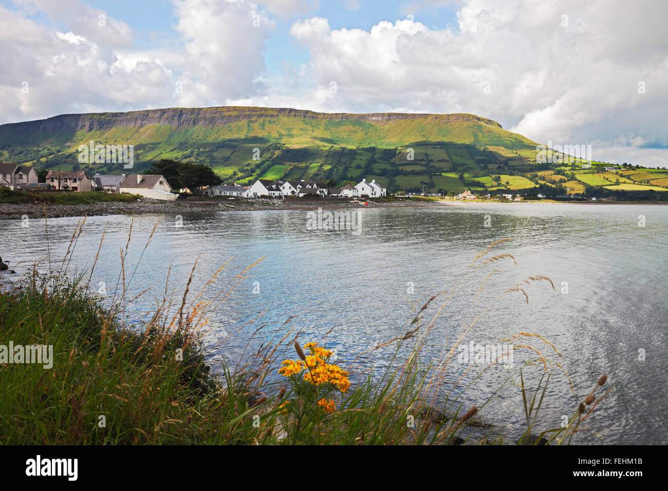 the Lurigethan Mountain near Glenariff and Waterfoot, County Antrim ...