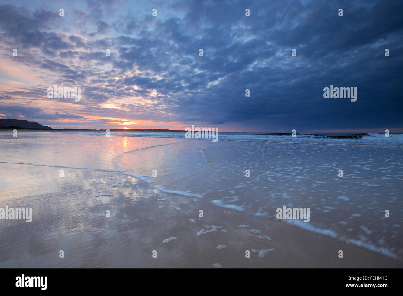 Tullagh Strand Ballyliffin Co Donegal; Beach Tullagh Bay on peninsula ...