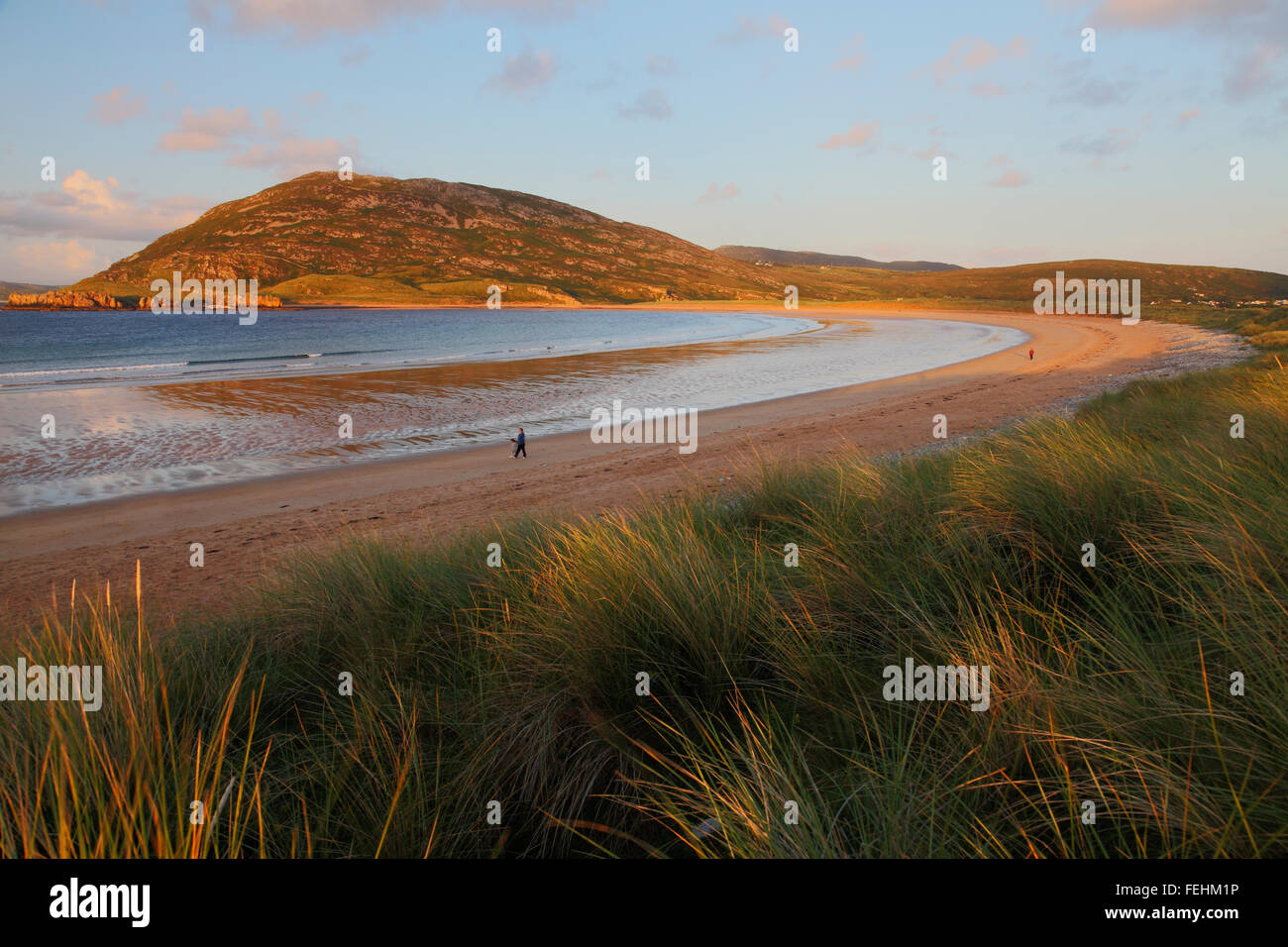 Tullagh Strand Ballyliffin Co Donegal; Beach Tullagh Bay on peninsula ...