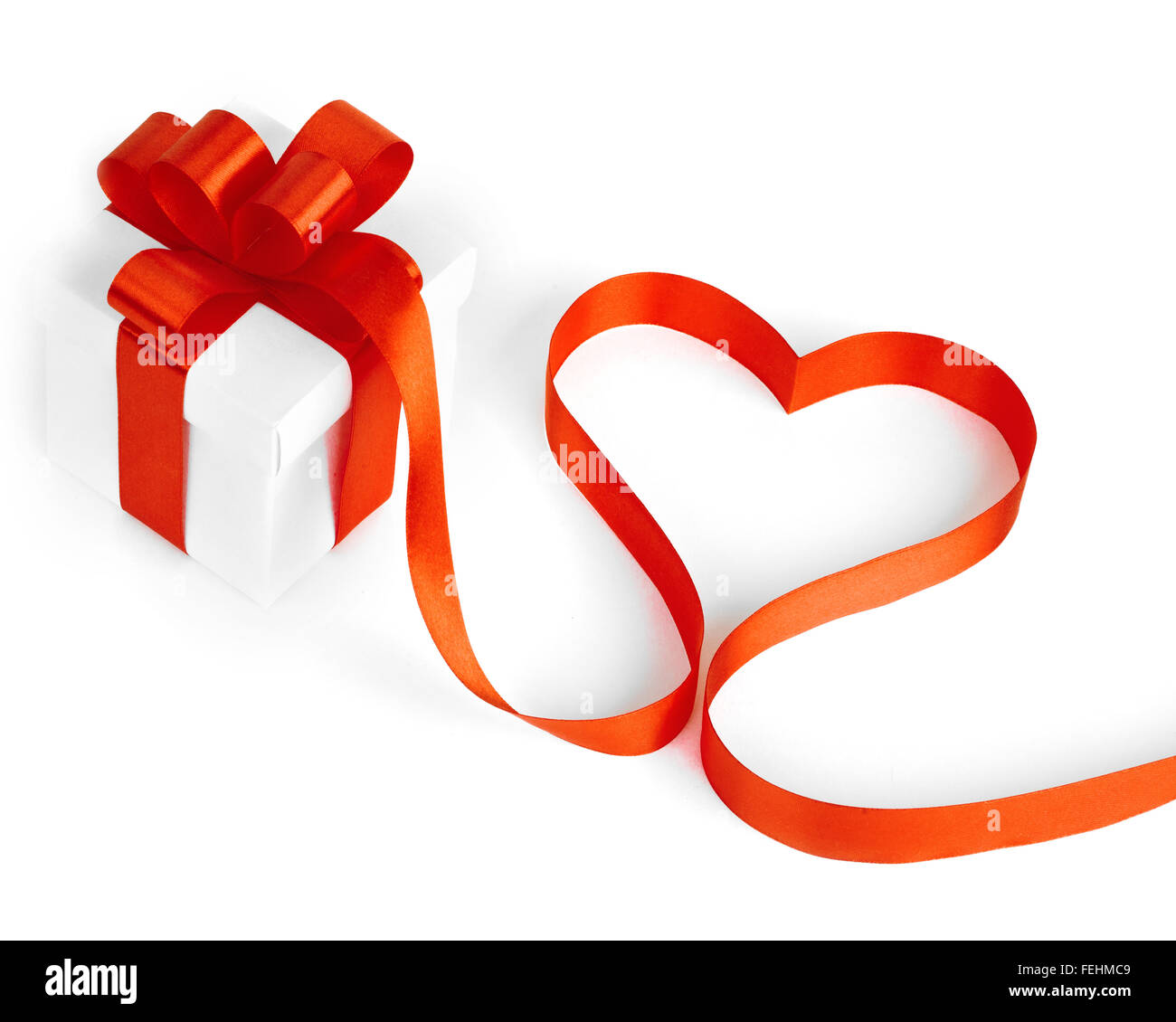 Background red bow made Cut Out Stock Images & Pictures - Alamy