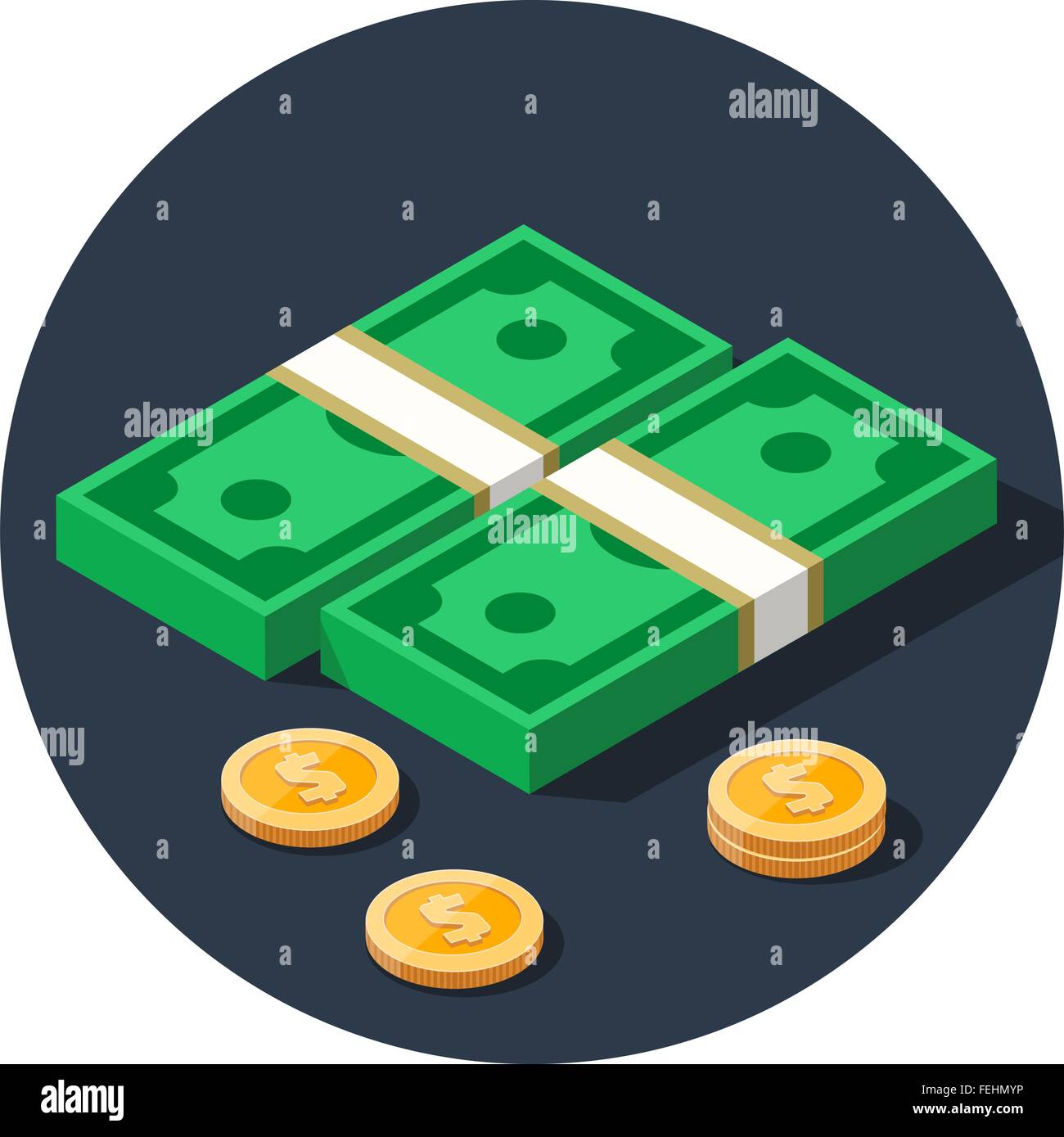 Large pile of cash Stock Vector Images - Alamy