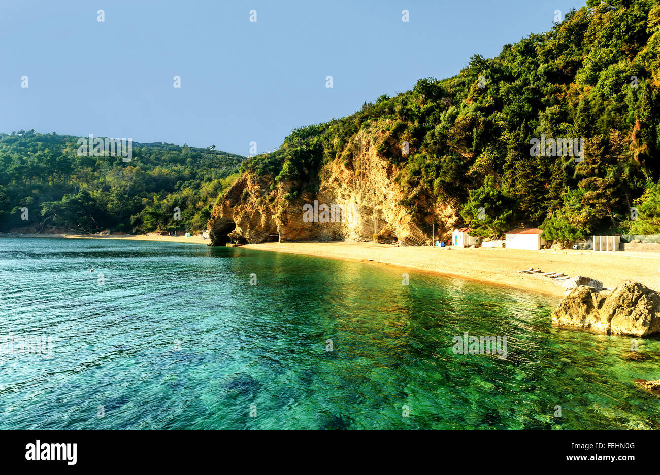 Budva montenegro mogren beach hi-res stock photography and images - Alamy