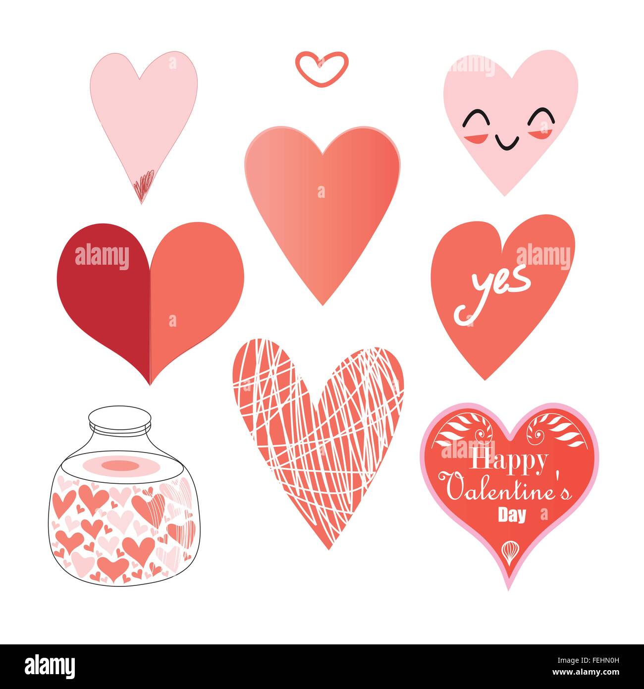 set of different hearts Stock Vector Image & Art - Alamy